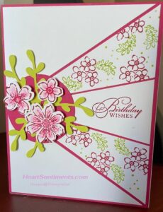 Split Triangle card front - Heart Sentiments